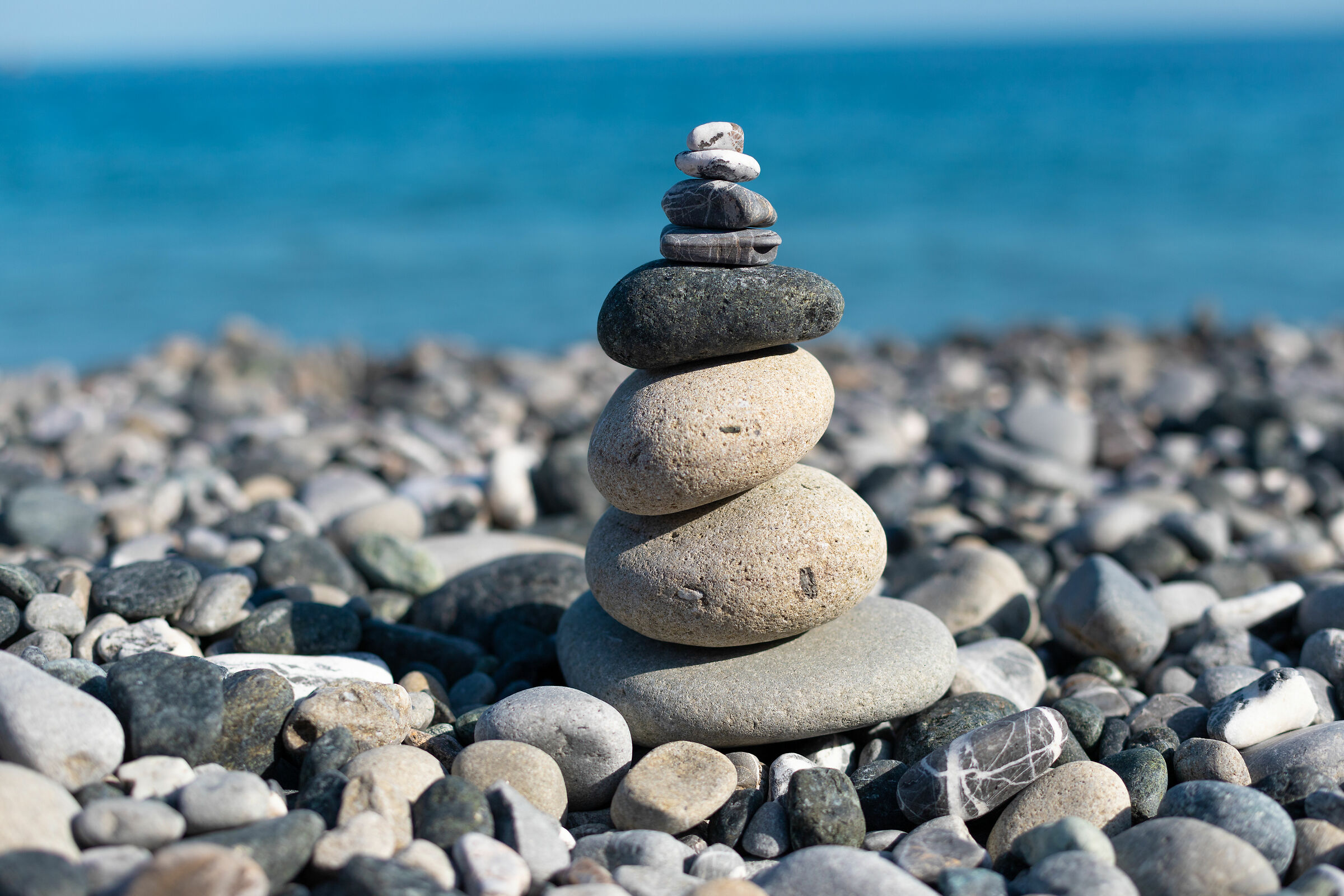 Vacances, week-end et plage de galets